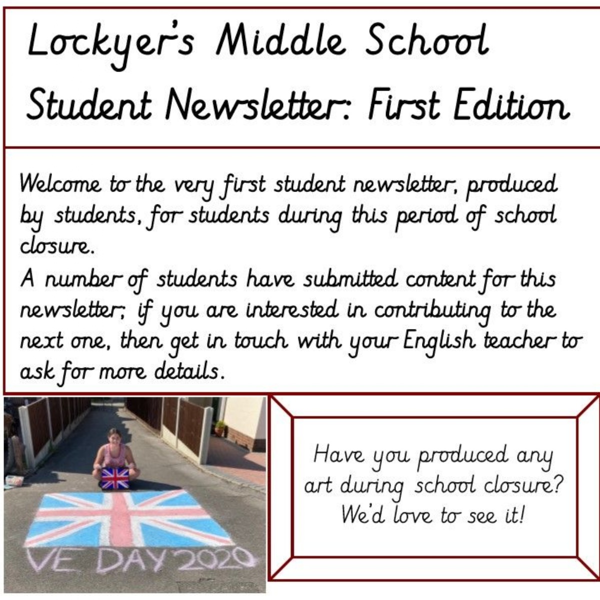Lockyer's Middle School - Student Newsletter - Edition One