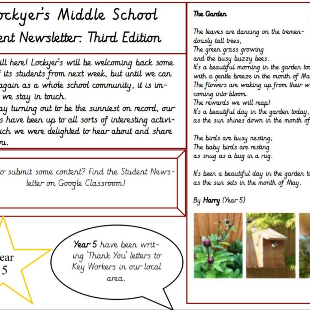 Lockyer's Middle School - Student Newsletter Edition 3